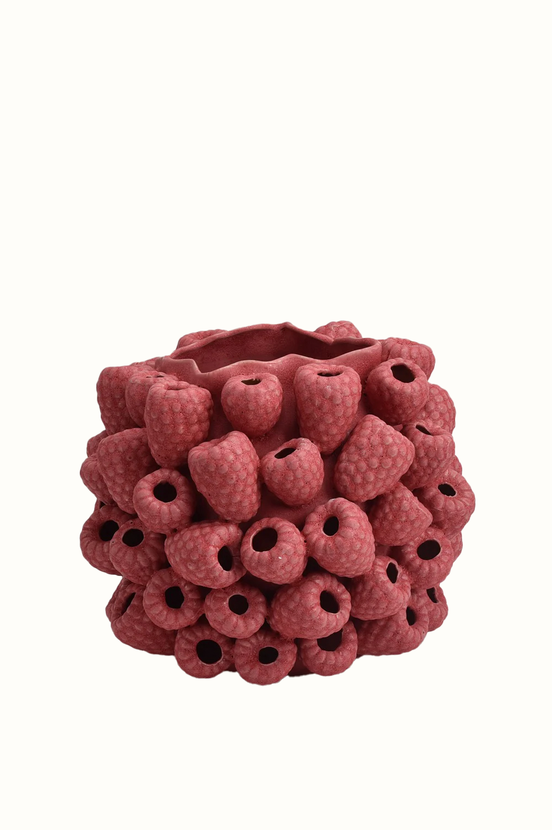 Ceramic Raspberry Vase